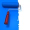 Blue Roll Paint Brush stock illustration. Illustration of detail - 10585731