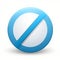 A Blue and White Icon of a No Entry Sign Stock Illustration ...