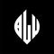 BLW Circle Letter Logo Design with Circle and Ellipse Shape. BLW ...