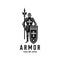 Body Armor Logo Design, Old Warrior Armor Stock Illustration ...