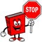 Book with Stop Sign stock vector. Illustration of standing - 53675221