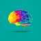 Brain geometric vector stock vector. Illustration of science - 47092969