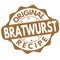 Bratwurst sign or stamp stock vector. Illustration of gourmet - 160520967