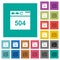 Browser 504 Gateway Timeout Square Flat Multi Colored Icons Stock ...