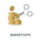 Budget Cuts Icon. 3d Illustration from Project Development Collection ...