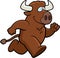 Buffalo Running stock vector. Illustration of brown, smiling - 10630513