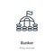 Bunker Outline Vector Icon. Thin Line Black Bunker Icon, Flat Vector ...