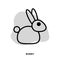 Bunny Linear Icon Design for Application or Web Design Template. Vector ...