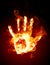 Burning hand stock illustration. Illustration of fingers - 3241729