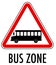 Bus Zone Sign Isolated on White Background Stock Vector - Illustration ...