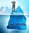 Businessman in Inflation Concept Wih Iceberg Stock Photo - Image of ...