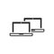 BW Icons - Laptops stock vector. Illustration of graphic - 193268725