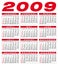 Calendar 2009 stock vector. Illustration of vector, weeks - 5266937