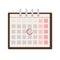 Calendar and One Day Marked on it. Flat Vector Illustration Stock ...