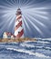 Candy Cane Lighthouse stock vector. Illustration of maritime - 11434596
