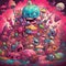 Weirdcore Candyland Nightmarish Scene. Created Using Ai Generative ...