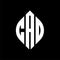 CAO Circle Letter Logo Design with Circle and Ellipse Shape. CAO ...