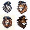 Captain lion mascot logo stock illustration. Illustration of design ...