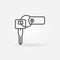 Car key with tag icon stock vector. Illustration of line - 99145559