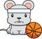 Cartoon Angry Basketball Player Mouse Stock Vector - Illustration of ...