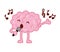 Cartoon brain singing stock illustration. Illustration of idea - 296305860
