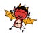 Cartoon Devil Laughing stock illustration. Illustration of feeling ...
