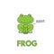 Cartoon Frog Flashcard for Children Stock Vector - Illustration of cute ...