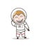 Cartoon Laughing Expression of Funny Spaceman Vector Illustration Stock ...