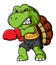 Cartoon Little Turtle Training Boxing Stock Vector - Illustration of ...