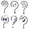 Cartoon Question Marks. Emoji Smiley Faces Stock Illustration ...
