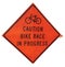 BIKE RACE in PROGRESS Sign stock photo. Image of competition - 187668136