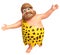 Caveman with Funny pose stock illustration. Illustration of history ...