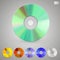 Cd Disks of Different Colors Stock Vector - Illustration of blue ...