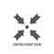 Center Point Icon Simple Flat Style Vector Illustration Stock Vector ...