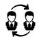 Changes Employee Black Icon. Replacing a Worker. Vector Black Icon ...