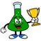 Chemistry Flask with a Trophy Stock Vector - Illustration of chemistry ...