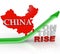 China on the Rise - Country Map on Arrow Stock Illustration ...