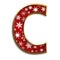 Christmas letter C in red stock illustration. Illustration of trendy ...
