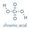 Chromic Acid H2CrO4 Molecule. Skeletal Formula. Stock Vector ...
