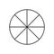 Circle Divided in 8 Segments. Pie or Pizza Round Shape Cut in Eight ...