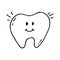 Clean Happy Tooth in Doodle Style. Vector Illustration on the Topic of ...