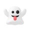 Clipping Path, Low Poly Cartoon Ghost with Mocking Face, 3d Rendering ...