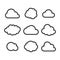 Cloud Icon Set stock vector. Illustration of computing - 35212527