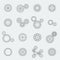 Cogs Wheels and Gears Pictograms Stock Vector - Illustration of cogs ...
