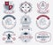 College and University Badges 2 Colored Stock Illustration ...