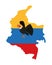 Colombian map with condor stock illustration. Illustration of political ...