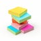 Colorful Post-it Note Stack: Unreal Engine 5 Inspired High Definition ...