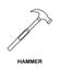 Coloring Page with Hammer for Kids Stock Vector - Illustration of page ...