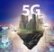 Concept of 5g Technology with Floating Island Stock Photo - Image of ...