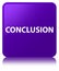 Conclusion Purple Square Button Stock Illustration - Illustration of ...